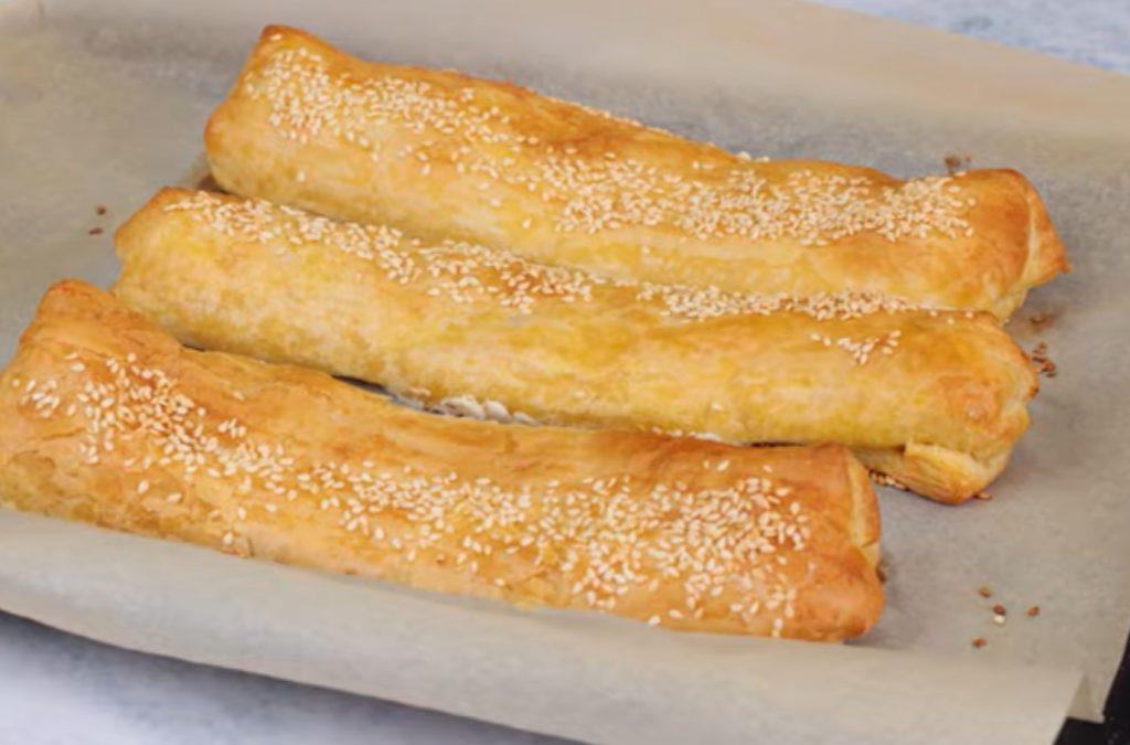 Φλογέρες στον φούρνο με σφολιάτα