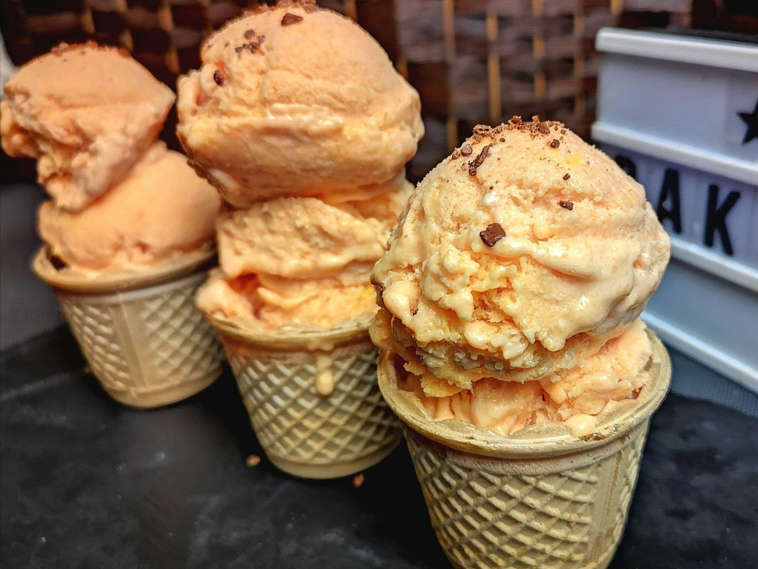 Παγωτό ροδάκινο με 4 υλικά