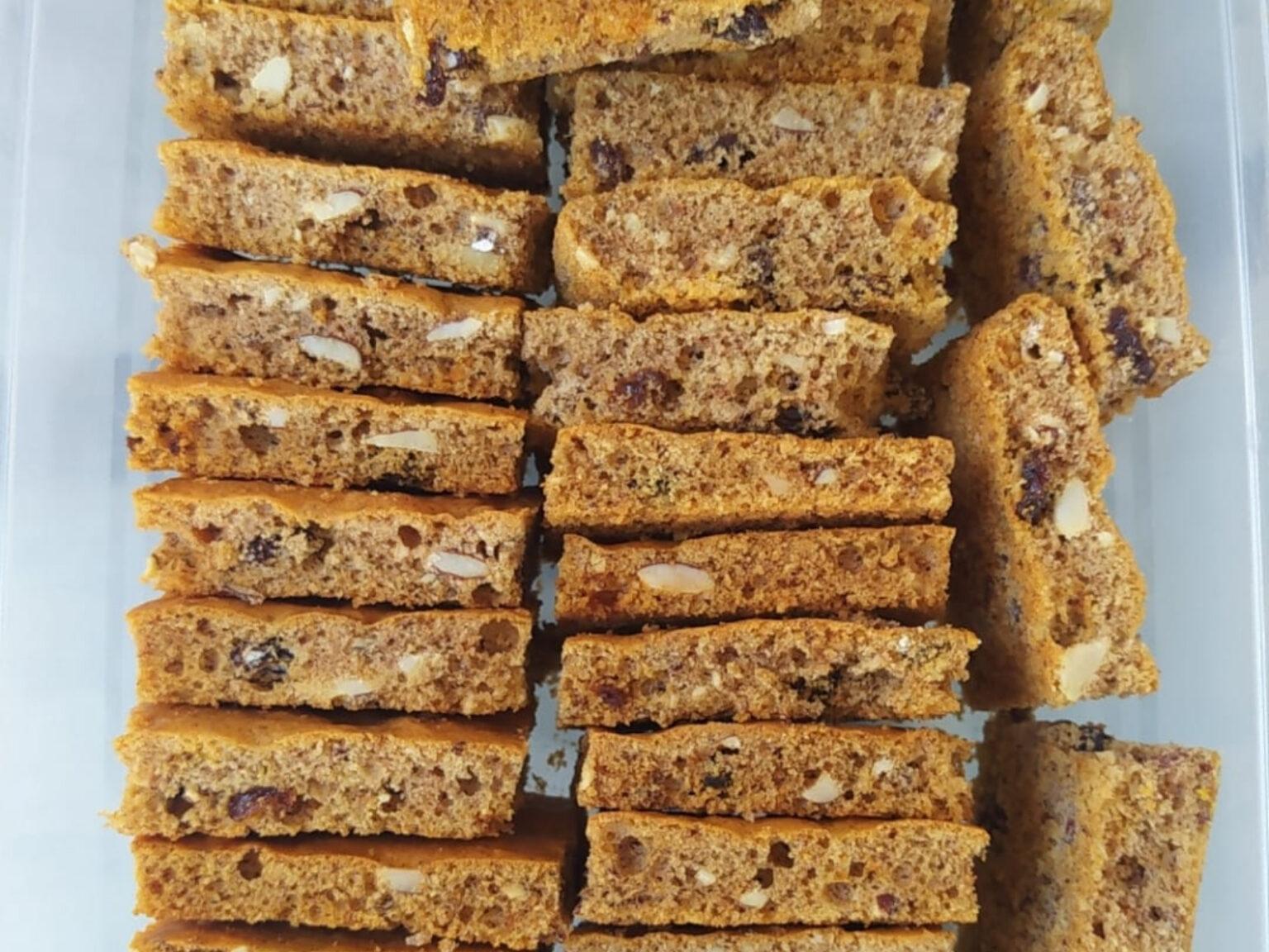 Τραγανά παξιμαδάκια κέικ για το σχολείο