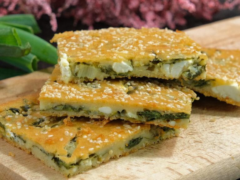 Σπανακοτυρόπιτα χωρίς φύλλο για το σχολείο