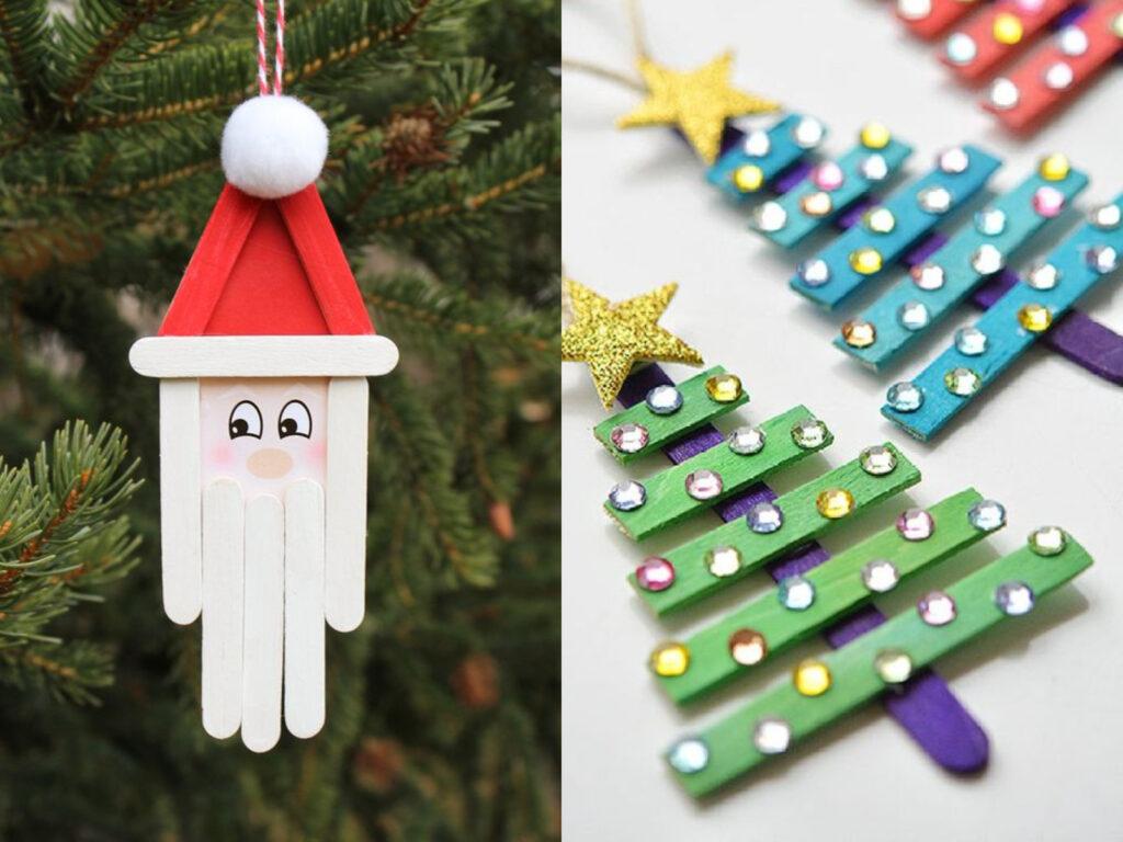 Ιδέες για παιδικές Χριστουγεννιάτικες κατασκευές με γλωσσοπίεστρα