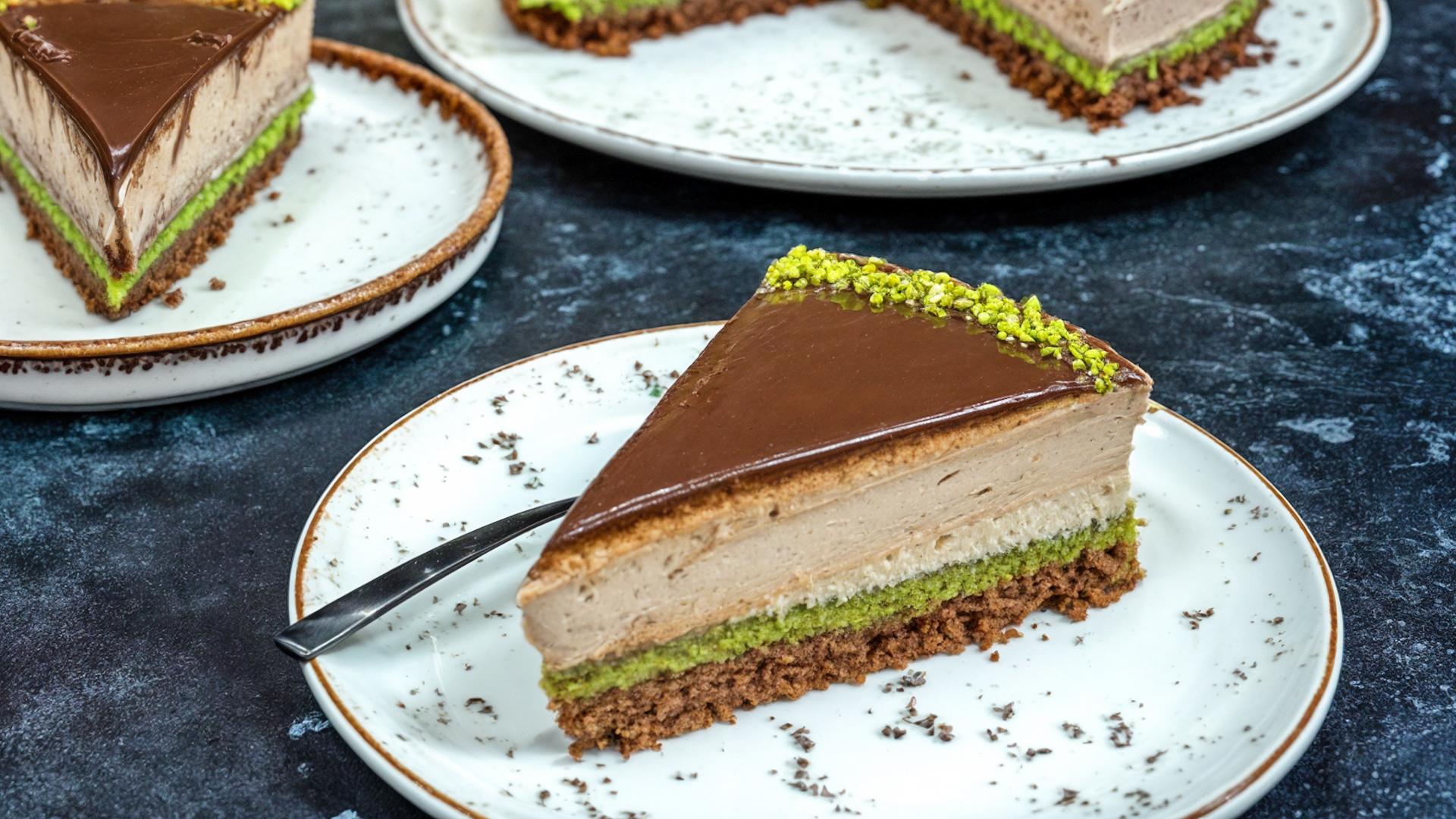 Dubai Chocolate Pistachio Cheesecake