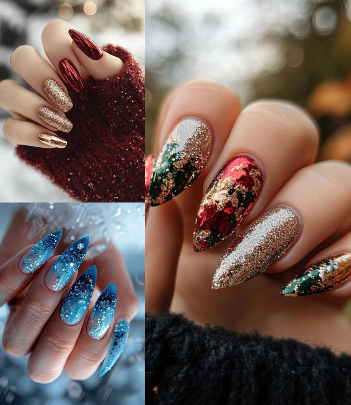 Nails Glitter: Αστραφτερές Ιδέες για Γιορτινό Μανικιούρ τα Χριστούγεννα ...