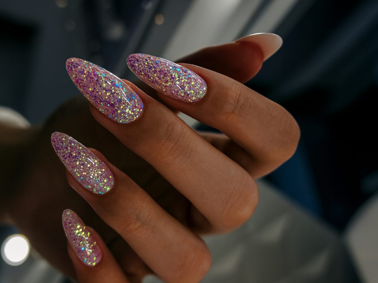 Ιδέες για γιορτινά Glitter nails